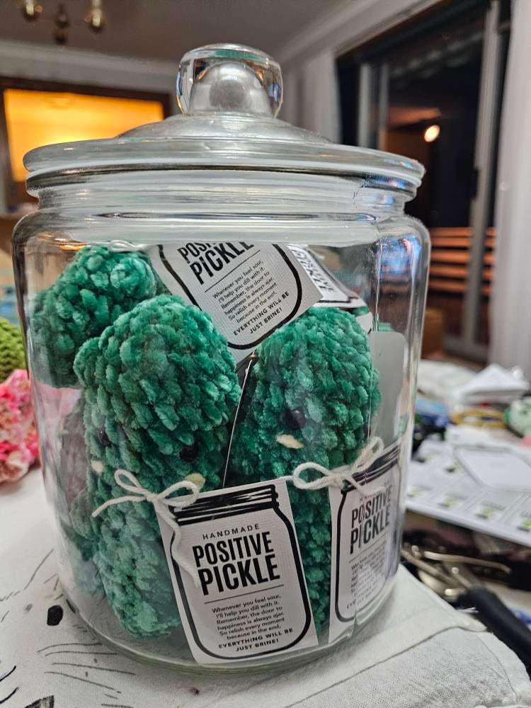 PRINTABLE Positive Pickle tags - Digital PDF - BONUS Crochet Pattern ...