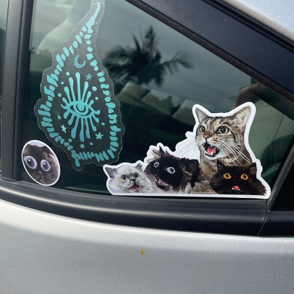 Meowing Cats Sticker - Etsy