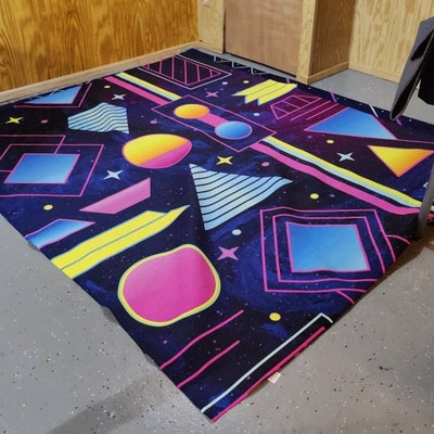 Retro Arcade Carpet, Indoor Outdoor, Memphis Design Area Rug, 80s 90s ...