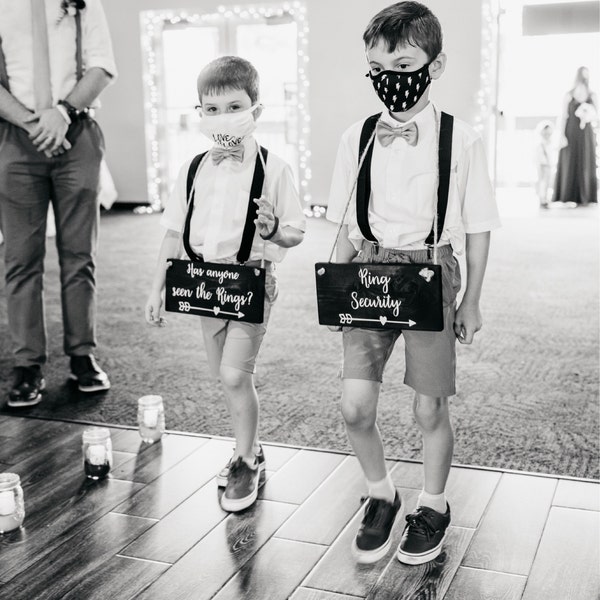 Ring Security Wooden Sign| Ring Bearer Sign| Rustic Wedding Decor ...