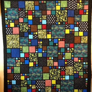Stained Glass/denim Quilt Pattern - Etsy