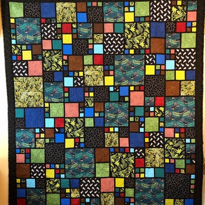 Stained Glass/denim Quilt Pattern - Etsy