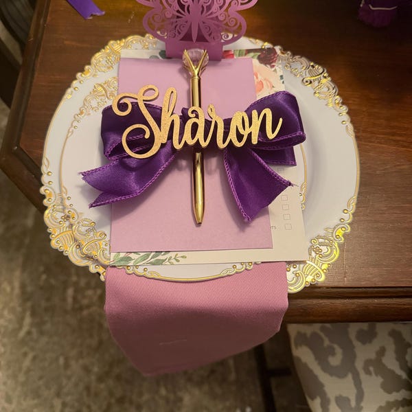 Personalized Wedding Place Table Cards Laser Cut Names Guest Names ...