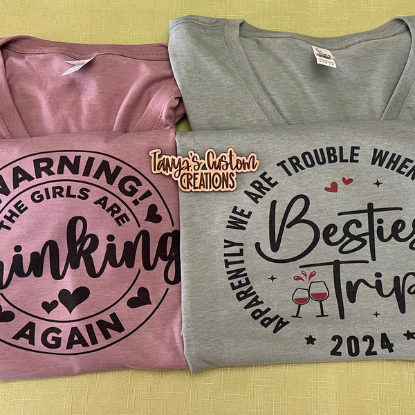 Besties Trip 2024 Svg, Best Friends Trip SVG, Girls Trip Shirts Svg, Apparently We Are Trouble ...