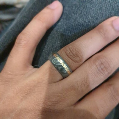 New Infinity His and Hers Tension Set Titanium Wedding Rings: - Etsy