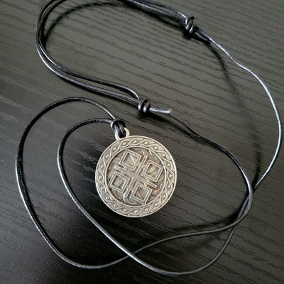 Templar Cross on the Shield Leather Necklace,knight's Shield Jewelry ...