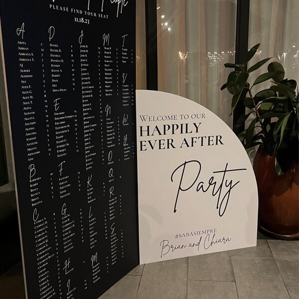 Envelope Seating Chart Modern Wedding Seating Chart Sign Entrance Sign ...