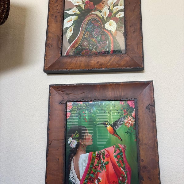 Woman of Colors&humming-bird,mexico Latin American Boho,folklore Art ...