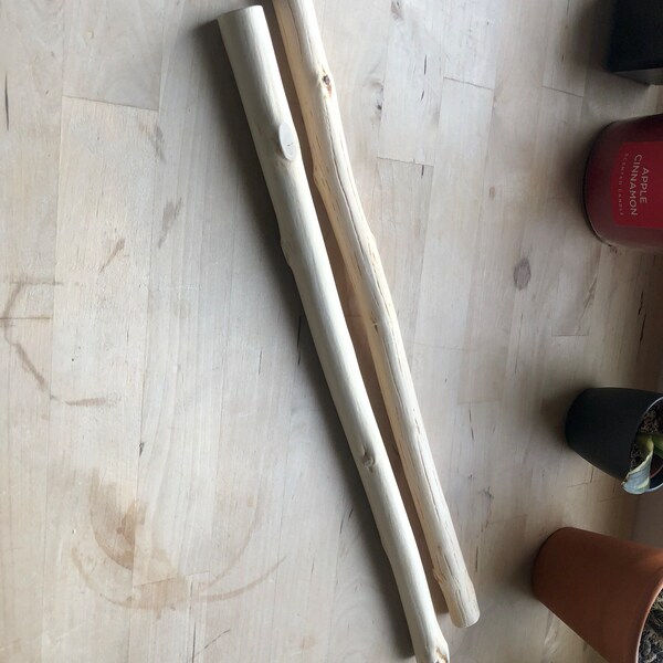 Debarked Wood Sticks Thin Macrame Hanging Dowel Different Sizes for ...