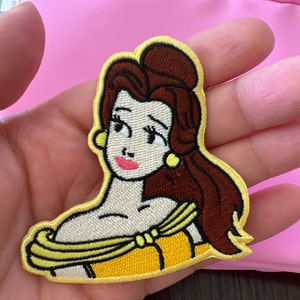 IRON ON Embroidered Princess Patches Cinderella Patch Ariel Patch Belle ...