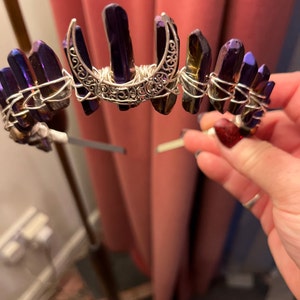 ANUBIS Crown Black Agate Crystal Crown With Black Headband - Etsy