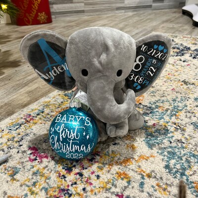 Birth Stat Elephant SVG Birth Announcement SVG Birth Stats - Etsy