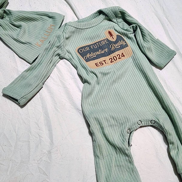 Personalized New to the Crew Baby Bodysuit Set, Cute Baby Clothing ...