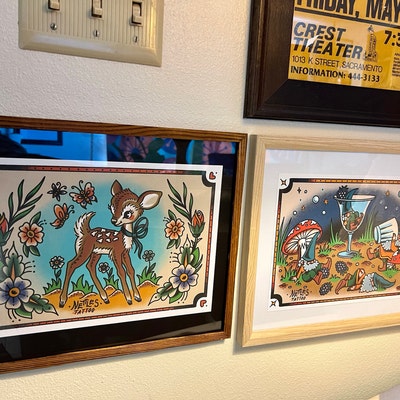 2024 Tattoo Flash Calendar, 12 Month Hanging Calendar, Colourful Prints ...