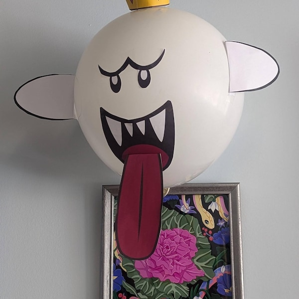 Printable Mario-inspired Ghost Balloons, Mario Party Decor, DIY Mario ...