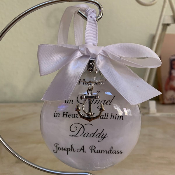 Dad Memorial Ornament Christmas Angel in Heaven I Call Him Daddy Parent ...