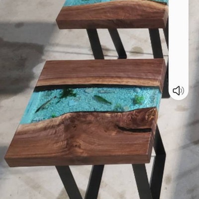 Real 3d Fish Aquatic Epoxy River Table, With Realistic Northern Fish ...