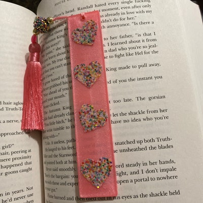 Opal Geode Bookmark With Beaded Tassel Colorful Resin Book Mark Unique ...