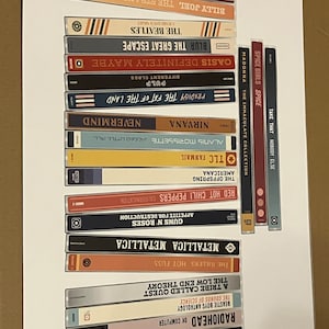Personalised CD Stack Print Retro Music Poster Custom - Etsy UK