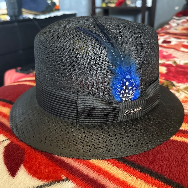 Black Fedora Lowrider Chicano Hat - Etsy