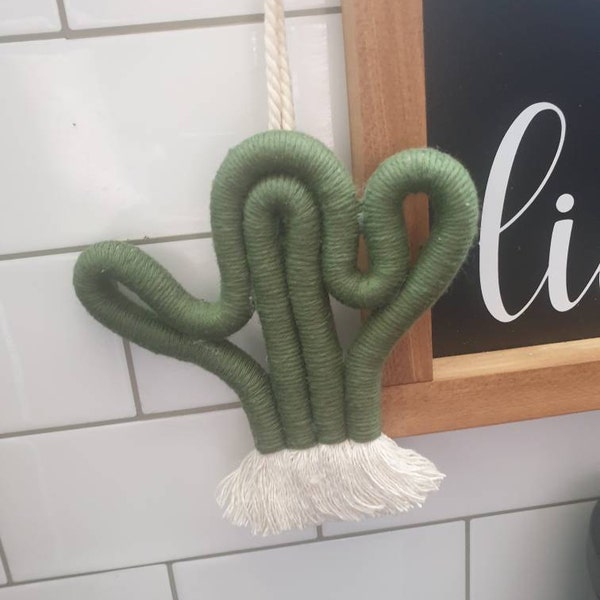 Macrame Cactus Rope Wall Hanging - Cactus Home Decor - Nursery Decor ...