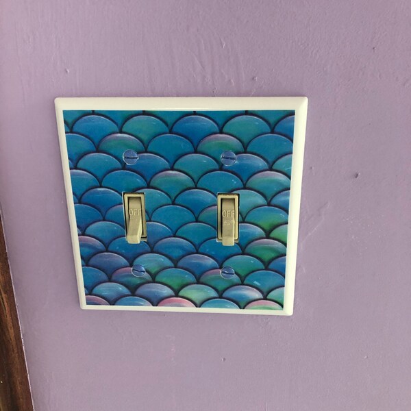 Mermaid Tail Fish Scales Light Switch Cover Plate #1 or Outlet - Etsy