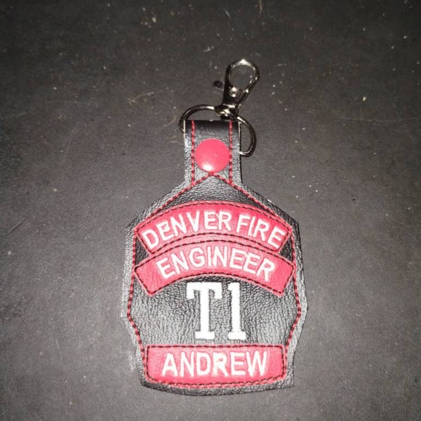 Firefighter Helmet Shield Keychain, Personalized Fireman, Fire Wife Bag ...