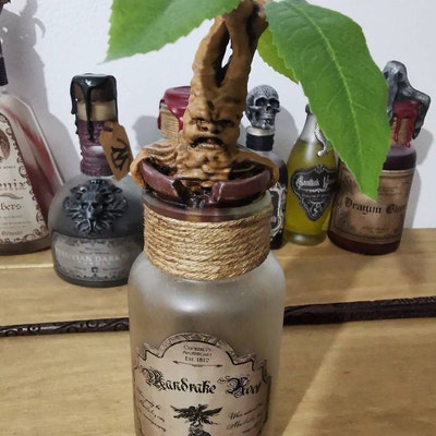 Mandrake Root Herbology Magic Potion Glass Bottle Inspired - Etsy UK