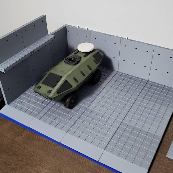 1:12 Scale Modular External Wall System for Extending GI Joe Base STL ...