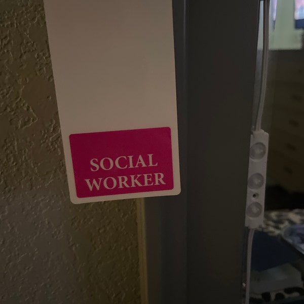SOCIAL WORKER Badge Buddy - Free Shipping! - Name Tag Badge Backer for ...