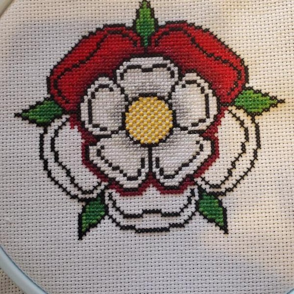 Tudor Rose Blackwork and Cross Stitch PDF Download Pattern - Etsy