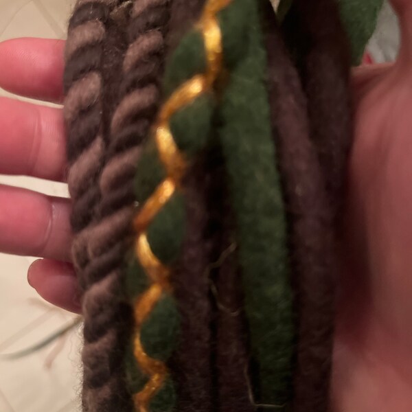 Wool Double Ended Single Ended Dreadlocks Braids Senegal Green Khaki ...