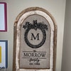 Monogram Wall Art | Arch Window Frame | Personalized Gift | Custom ...