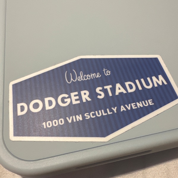 Dodger Stadium Welcome Sign Sticker || Dodgers Gift || Dodgers Sticker ...