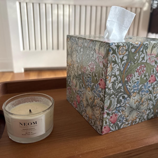 Mavis Rose Waste Paper Bin Trash Can Handmade Wooden Decoupaged - Etsy