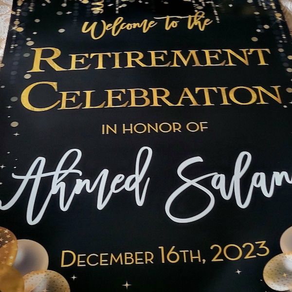 Retirement Party Welcome Sign, Retirement Dinner, Personalized ...