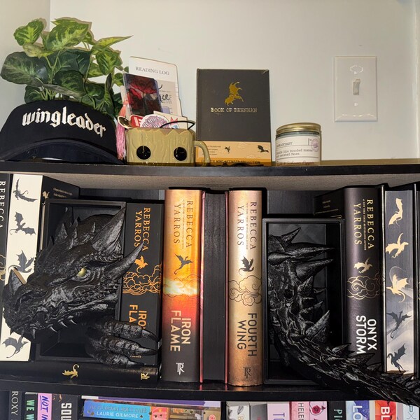 Dragon Bookend Fourth Wing 3D Printed Decor Gift Fantasy Reader - Etsy UK