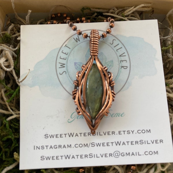 Blue Labradorite Skull Sterling Silver Wire Wrap With Opal - Wire ...