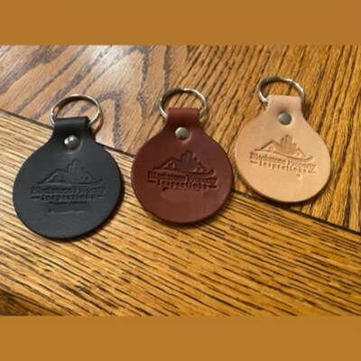 Leather Round Key Fob Kit Key Fob Blank Round Leather Keychain Custom ...