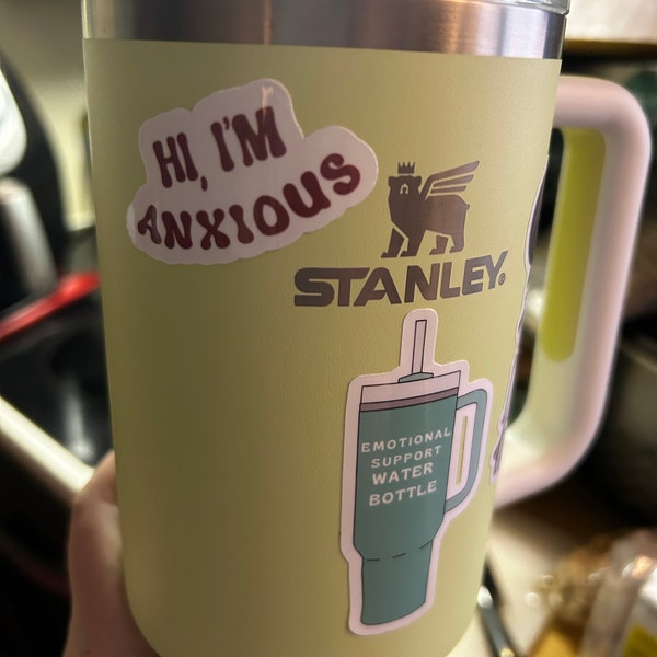 Emotional Support Water Bottle Sticker | Emotional Support Sticker ...