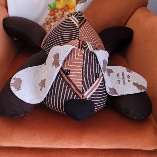 Memory Dog From Clothing Keepsake Dog Made From Clothing Memorial ...
