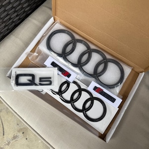 Audi A6 2016-2018 C7.5 Facelift Version Gloss Black Badges Grille ...