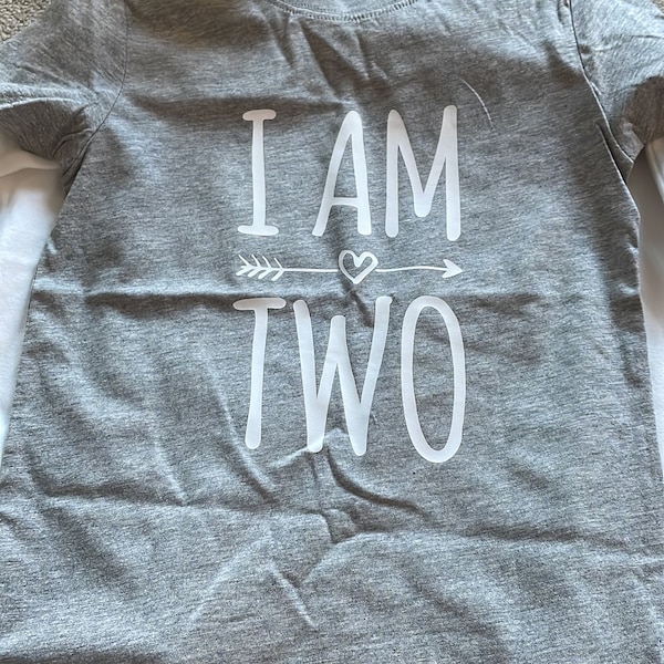 I Am Two Unisex Kids T-shirt Birthday 2nd Birthday Gift Party Child ...