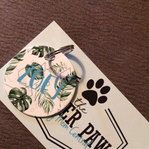 Hipster Palm Dog Tag Double Sided Cactus Spring Customized Dog ID Tag ...