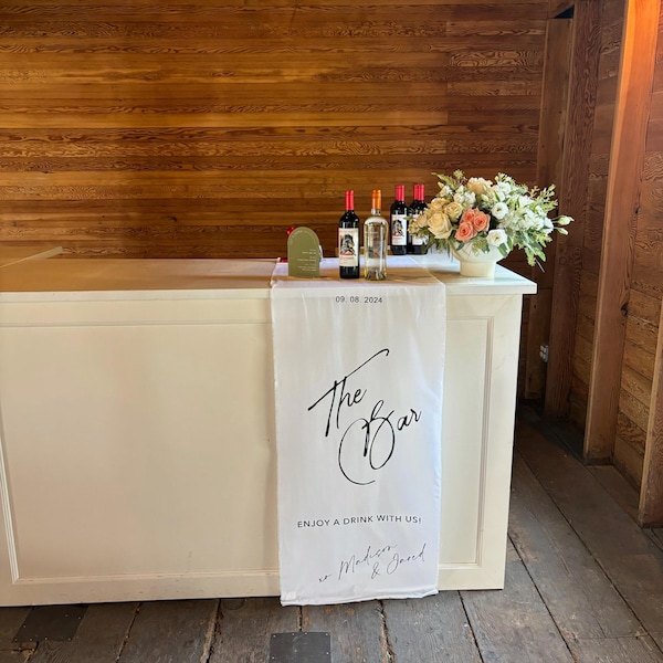 Signature Drinks Sign | Fabric Bar Menu | 100% Cotton | Customizable ...