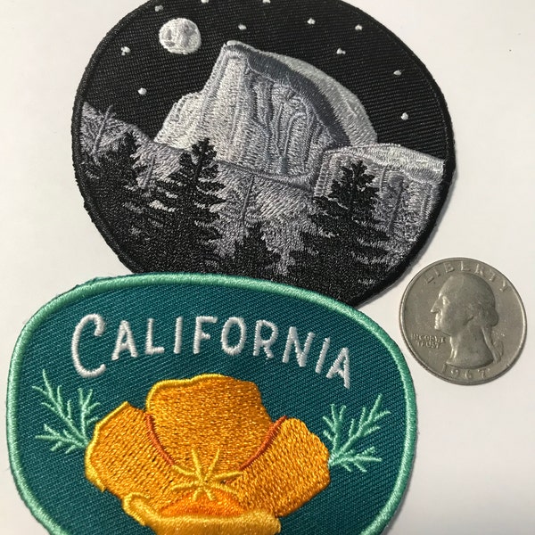 Yosemite - Half Dome Patch - 3" Circle Iron on Explorer Embroidered ...