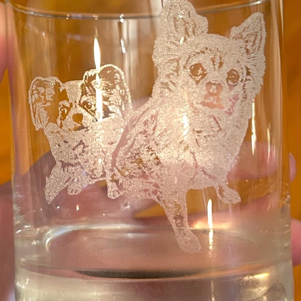 Personalized Photo Engraved Etched Whiskey Glass Whiskey Gift for Dad ...