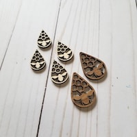 Bee Earrings Svg Dxf Png Honeycomb Earring Cut File Leather Earring ...