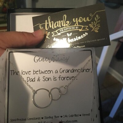 Three Generations Necklace Set Mother Daughter Granddaughter Necklace ...