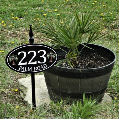 Address Sign Plain White With Stake - Etsy